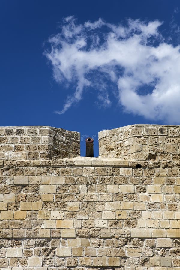 Larnaca castle at Cyprus stock image. Image of wall - 121593783