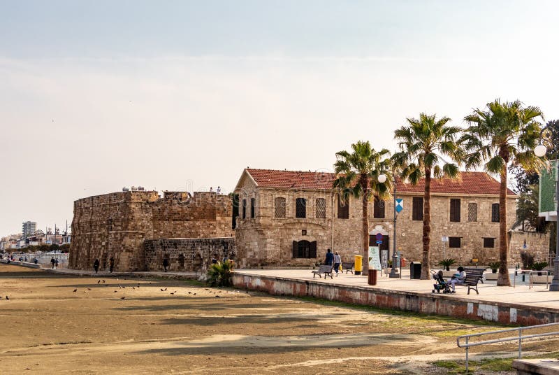 Larnaca Castle on the Southern Coast of Cyprus Editorial Stock Image ...