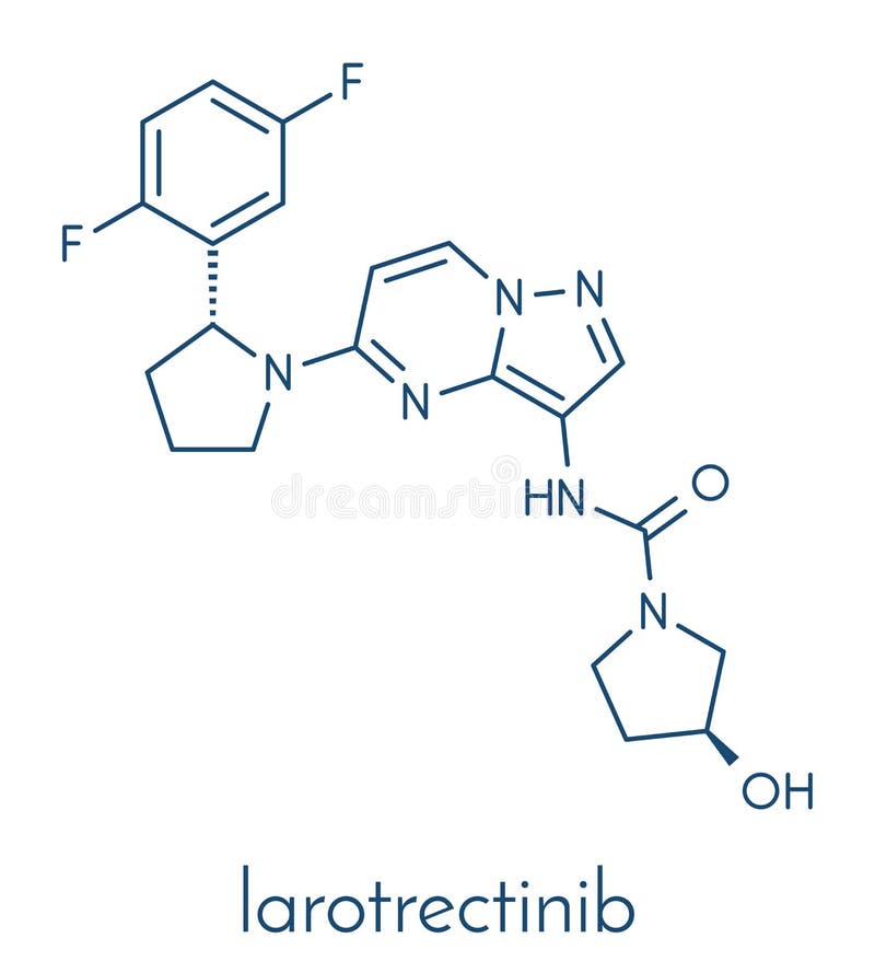 Larotrectinib Cancer Drug Molecule. 3D Rendering Stock Illustration ...