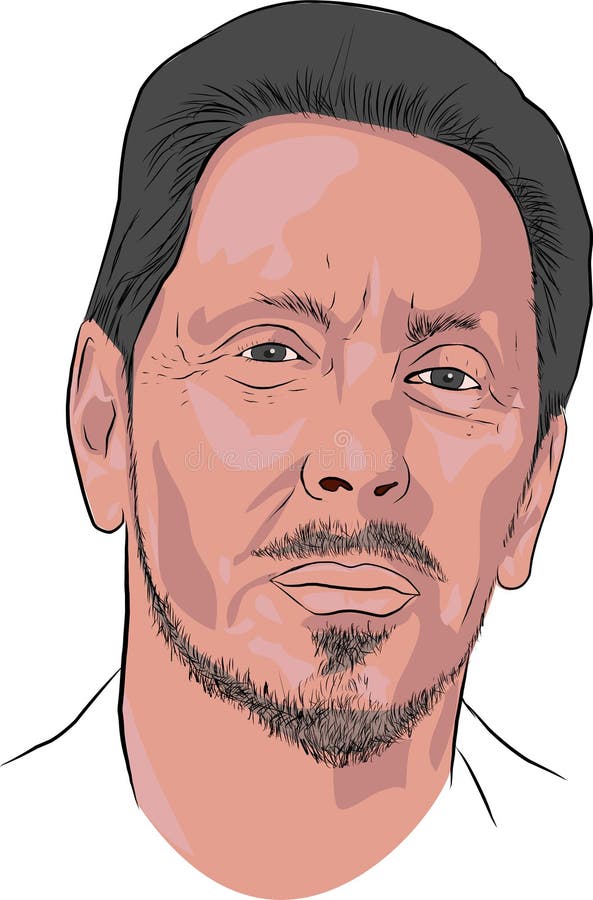 Larry Ellison Vector Portrait Illustration 2 Stock Vector ...
