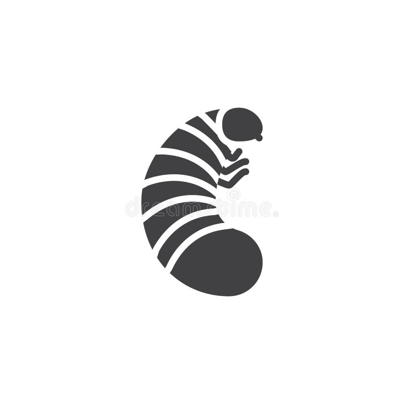 Larva pests vector icon stock vector. Illustration of flat - 138701792