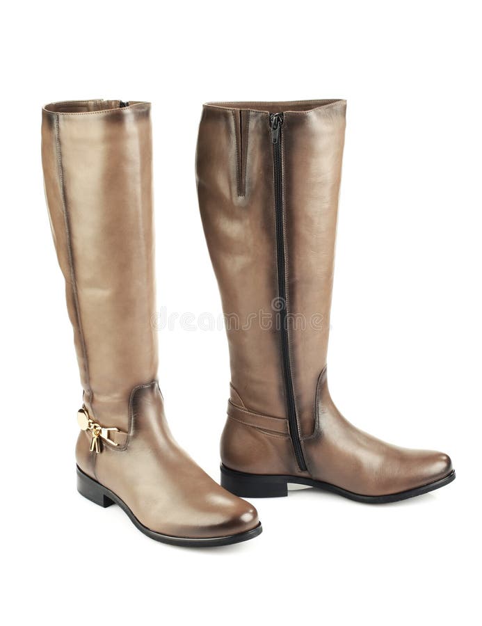 Las Botas Grises De Las Mujeres Foto de archivo - Imagen de gente ...