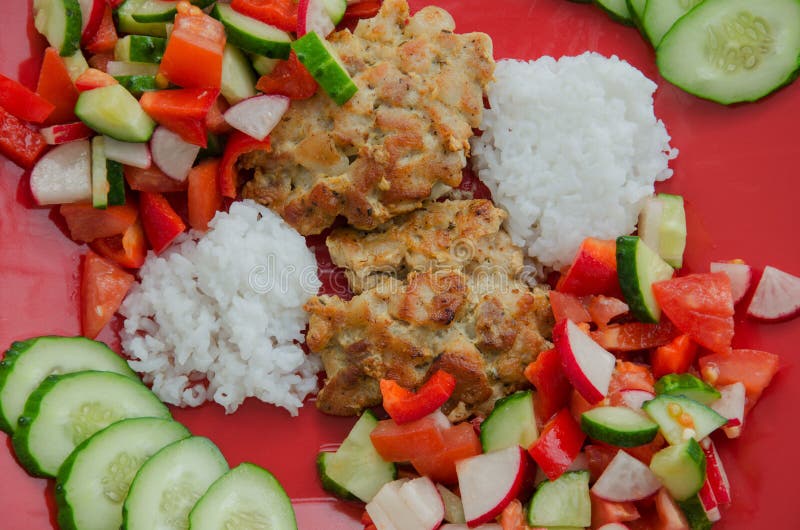 Las Chuletas Tajadas Con Adornan Foto de archivo - Imagen de cerdo ...