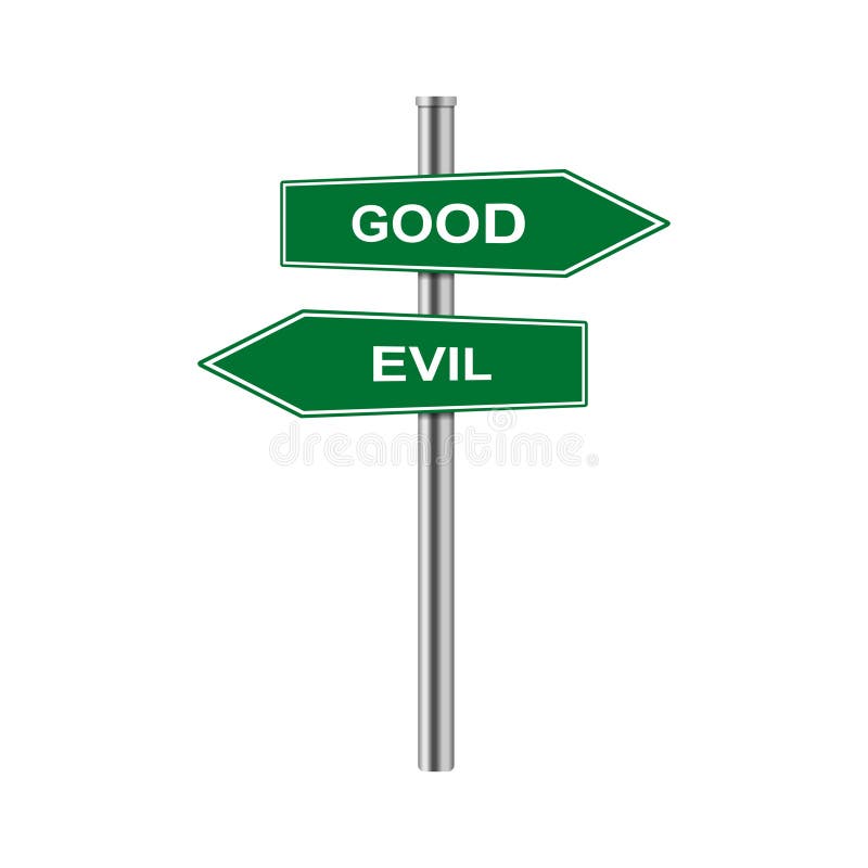 Las Flechas Comunes Del Vector Firman El Bien Y El Mal Foto de archivo ...