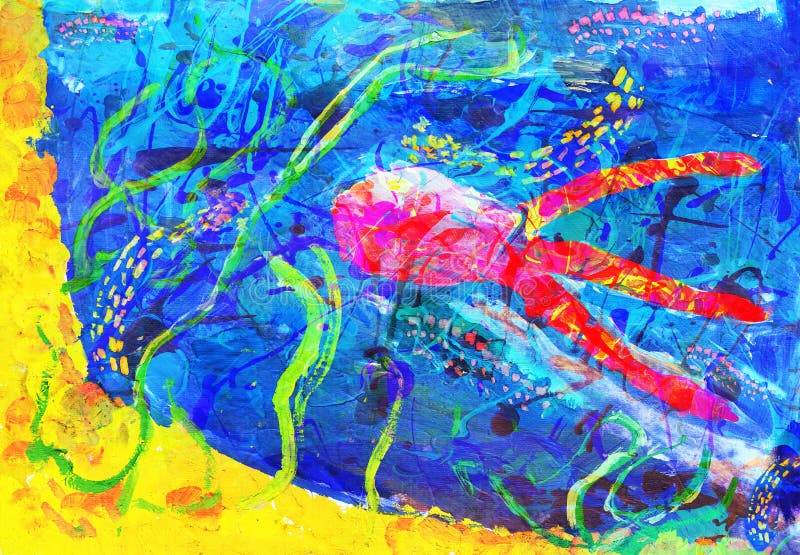 Las Ilustraciones Abstractas Del Niño - Stock de ilustración ...