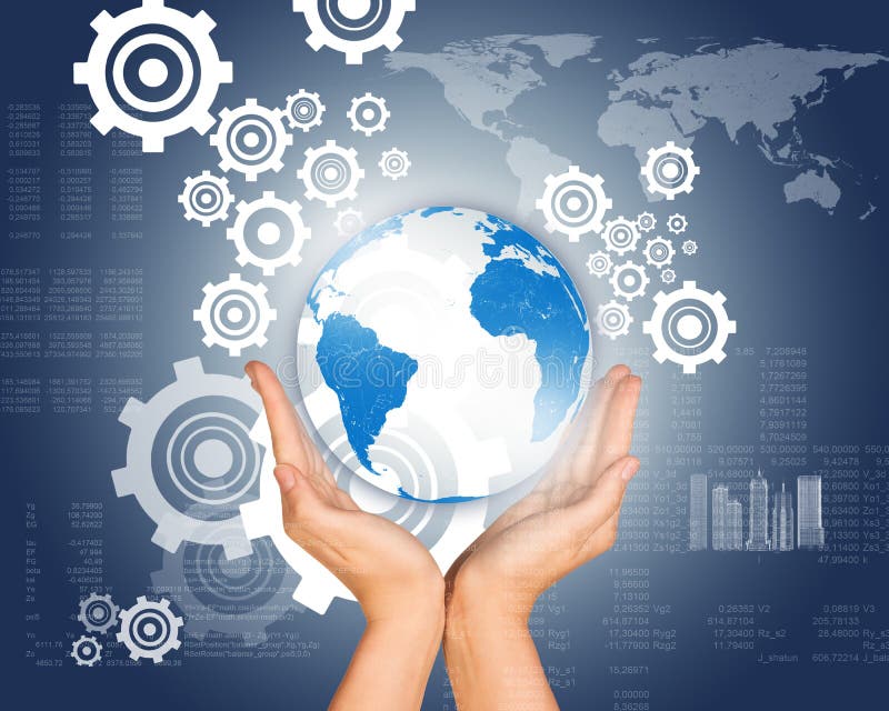 Las Manos De La Mujer Con El Mapa Del Mundo Imagen de archivo - Imagen ...