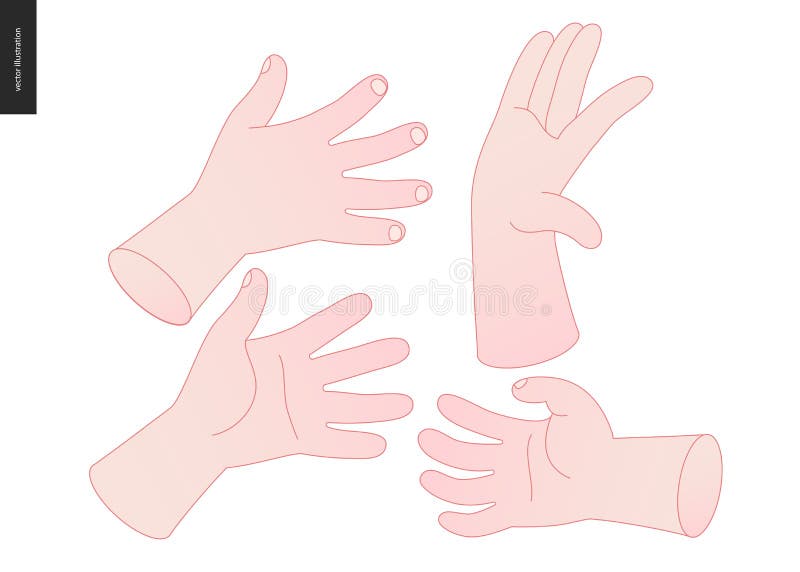 Las Manos Vector La Parte 2 Determinada Ilustración del Vector ...