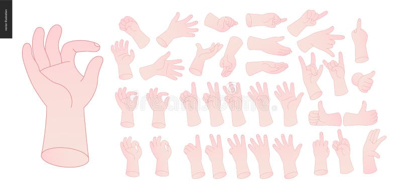 Las Manos Vector El Sistema Ilustración del Vector - Ilustración de ...