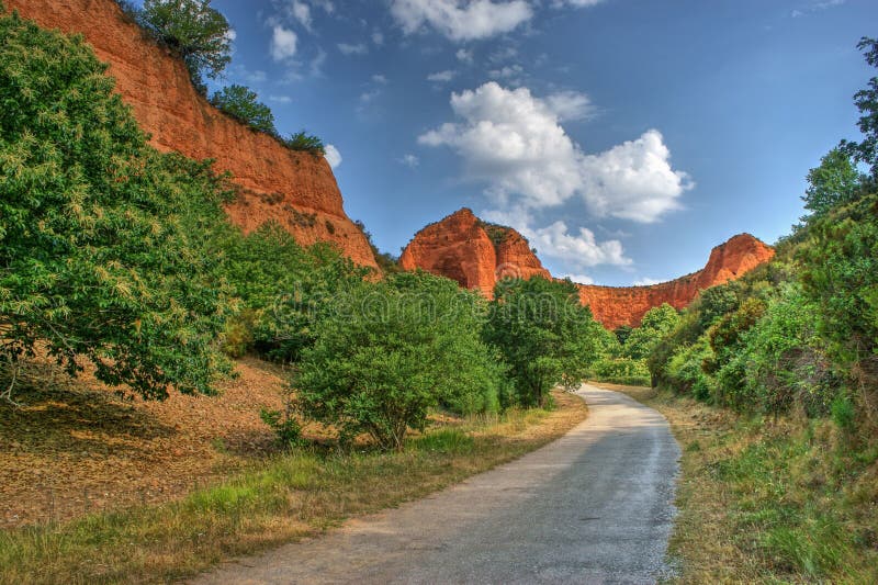 Las Medulas Ancient Roman Mines Stock Image - Image of forest, high ...