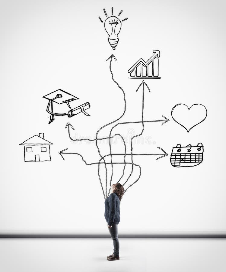 Las metas futuras stock de ilustración. Ilustración de iconos - 137009953