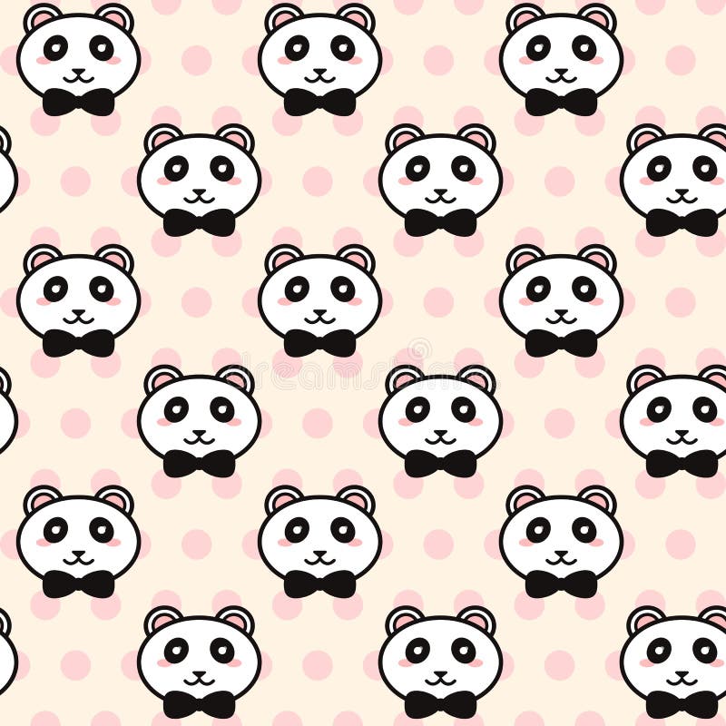 Las Pandas Lindas Del Vector Con Negro Arquean El Modelo Ilustración ... Las Pandas Lindas Del Vector Con Negro Arquean El Modelo Ilustración ...