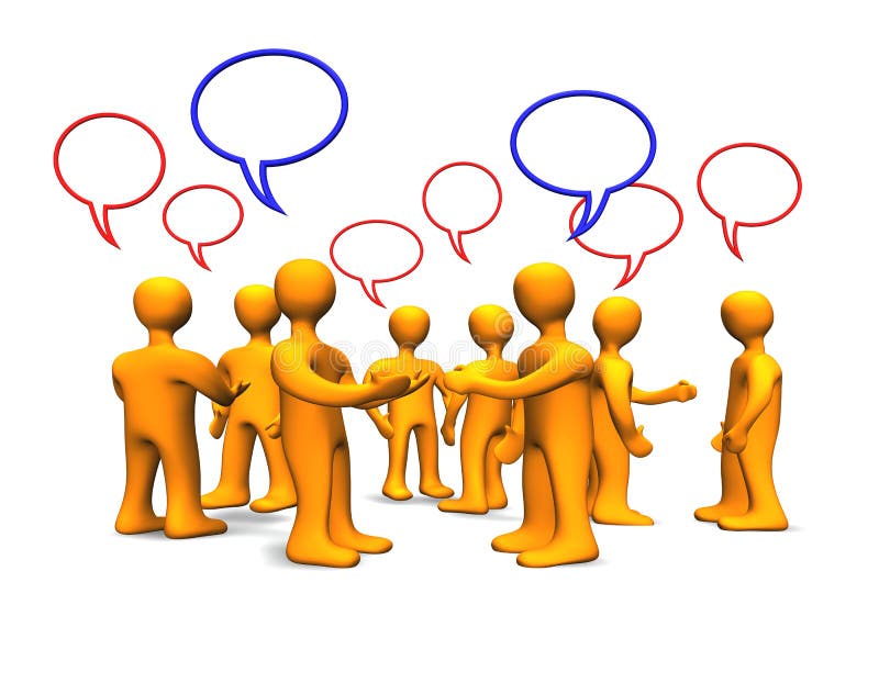 Las Personas Con Charla Burbujean 3D Stock de ilustración - Ilustración ...