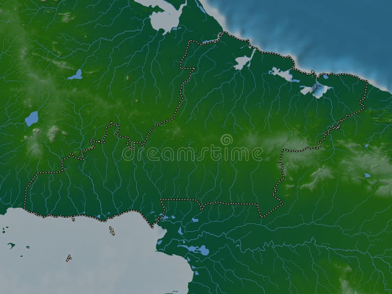 Las Tunas, Cuba. Physical. No Legend Stock Illustration - Illustration ...