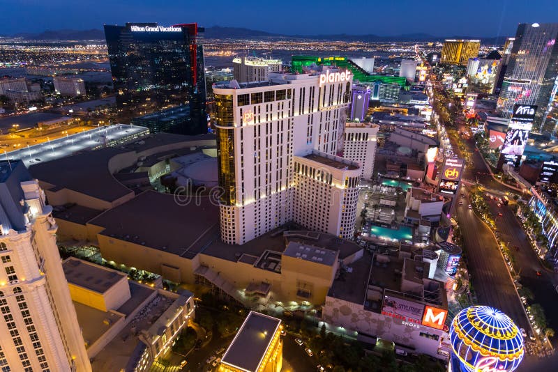 Las Vegas Cityscape At Night Editorial Image - Image of attraction ...