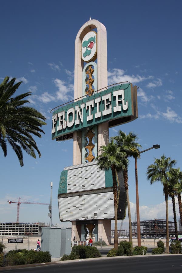 Las Vegas - Frontier Hotel Marquee Editorial Stock Image - Image of ...