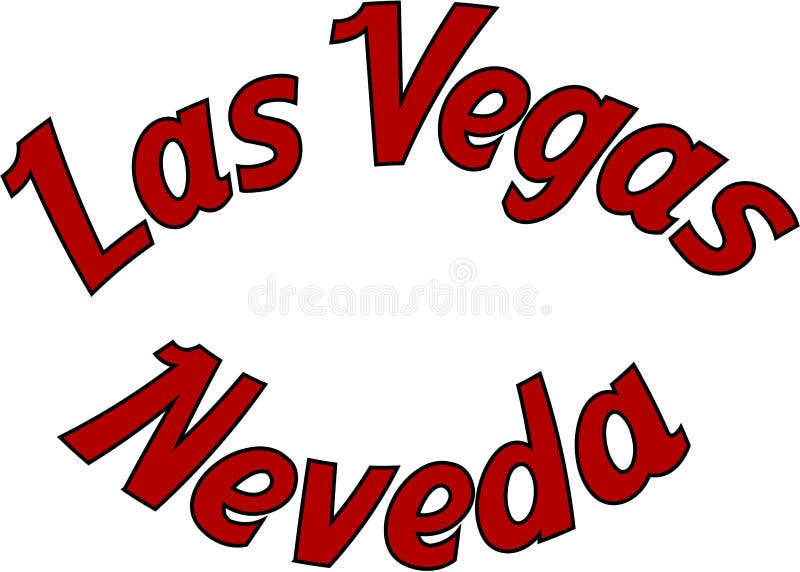 Las Vegas Nevada Text Sign Illustration Stock Vector - Illustration of ...
