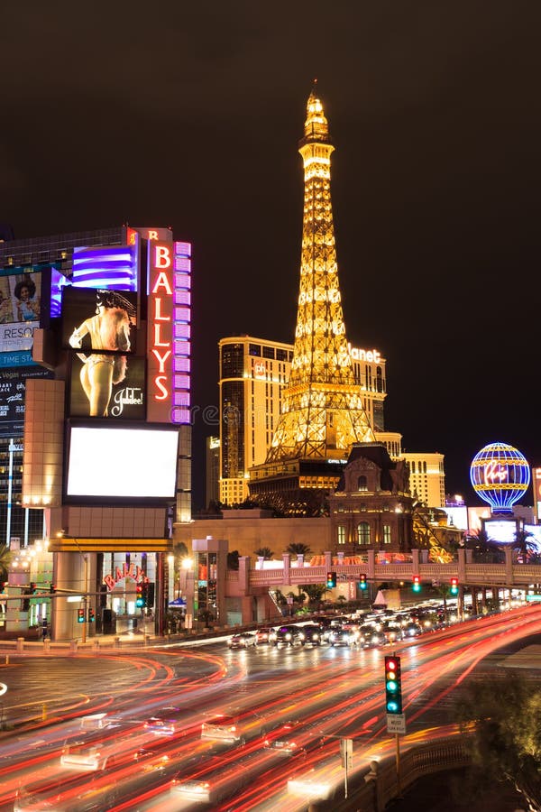 Las Vegas at Night editorial stock image. Image of traffic - 23848274