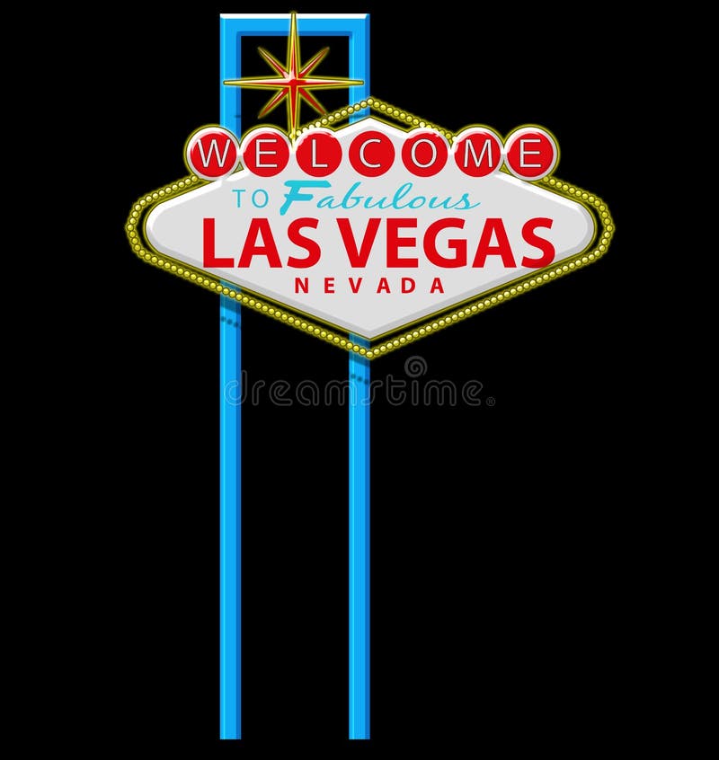 Las vegas sign stock vector. Illustration of poker, road - 15778609