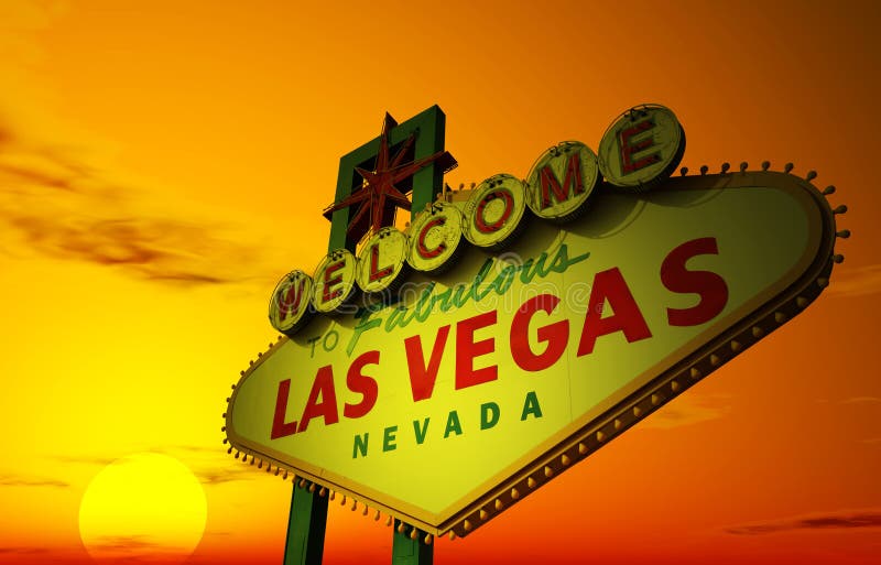 VECTOR: LasVegas Sign at Night (EPS Format Available) Stock Vector ...