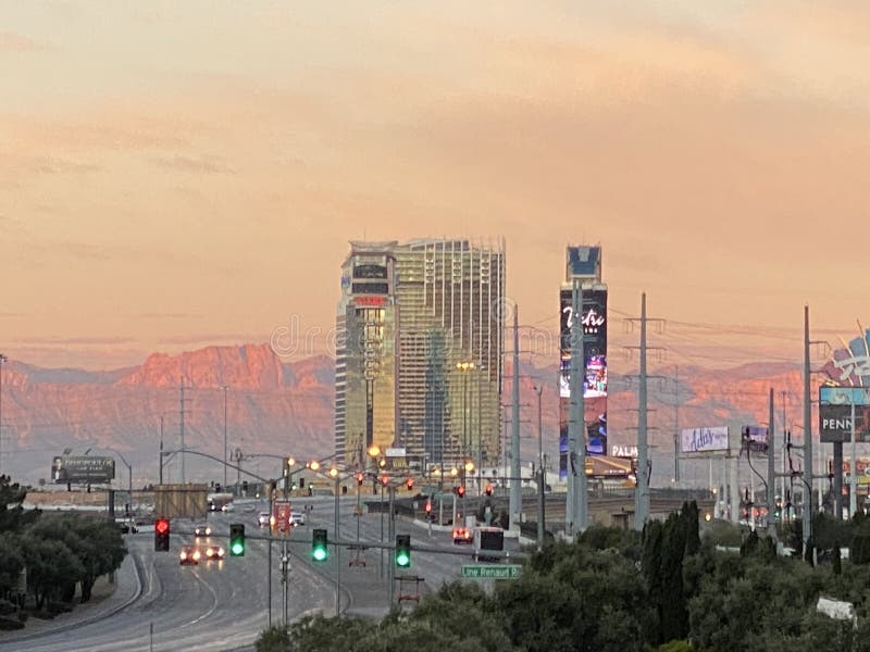 Vegas Sunset editorial stock image. Image of tourism, america - 4248284