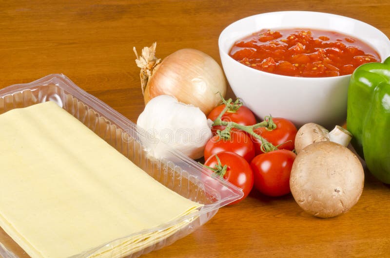 Lasagna Ingredients #4 stock image. Image of product - 28001867