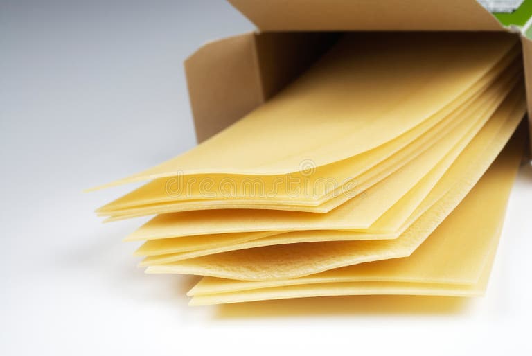 Lasagna pasta in box stock image. Image of pasta, italian - 20413491