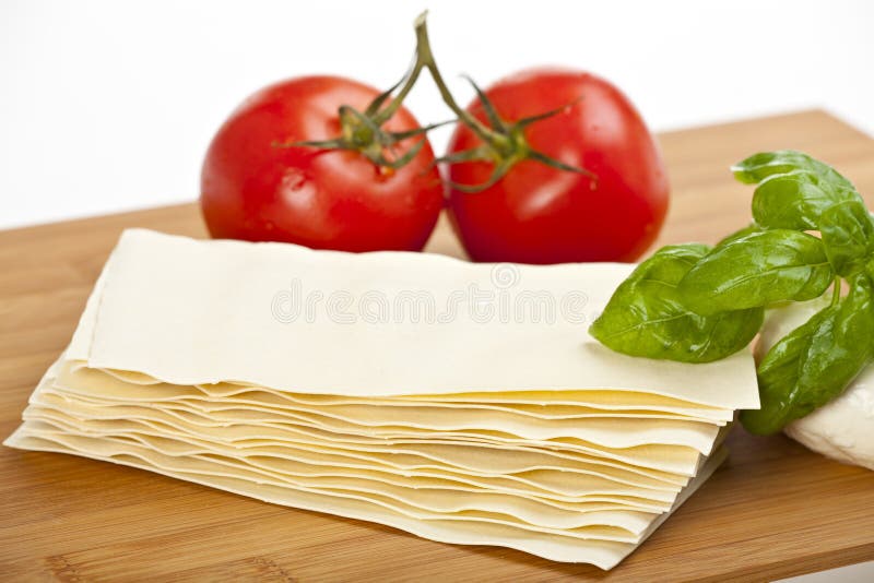 Lasagna plates stock photo. Image of board, preparation - 10865902