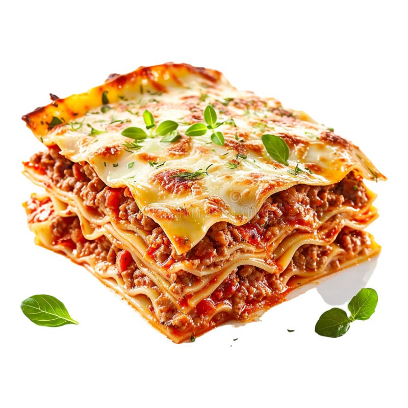 Lasagna on Transparent Background - Ai Generated Stock Illustration ...
