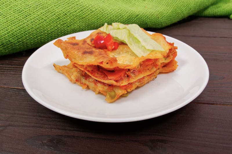 Lasagna with Vegetables on a Table Stock Photo - Image of ancient, food ...