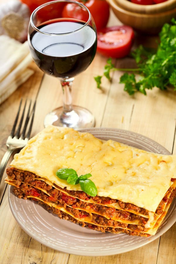 Lasanga stock image. Image of parmesan, slice, lunch - 35126425