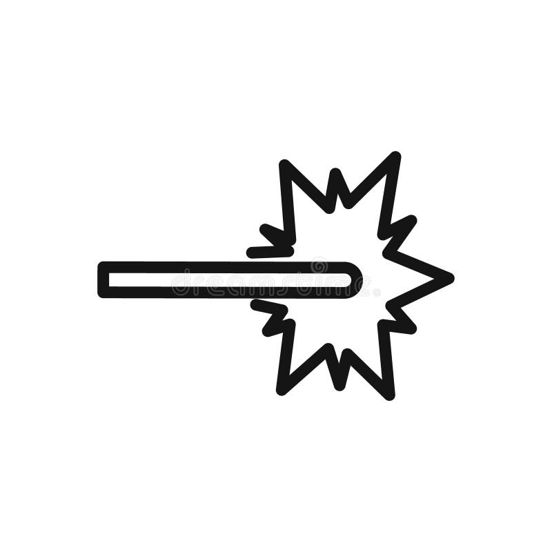 Lase Icon Linear Vector Graphics Sign Stock Illustration - Illustration ...
