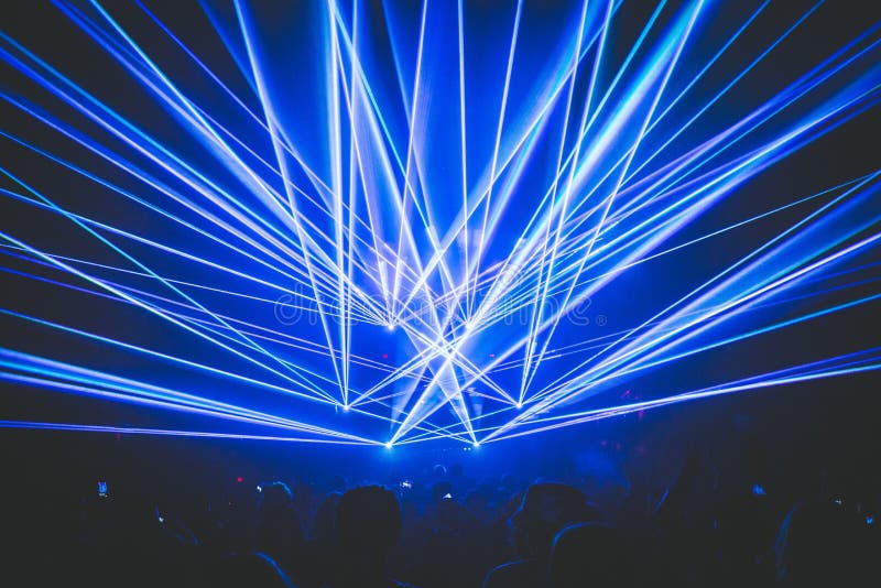 Laser Ad Un Rave, Partito, Club Immagine Stock - Immagine di concerto ...