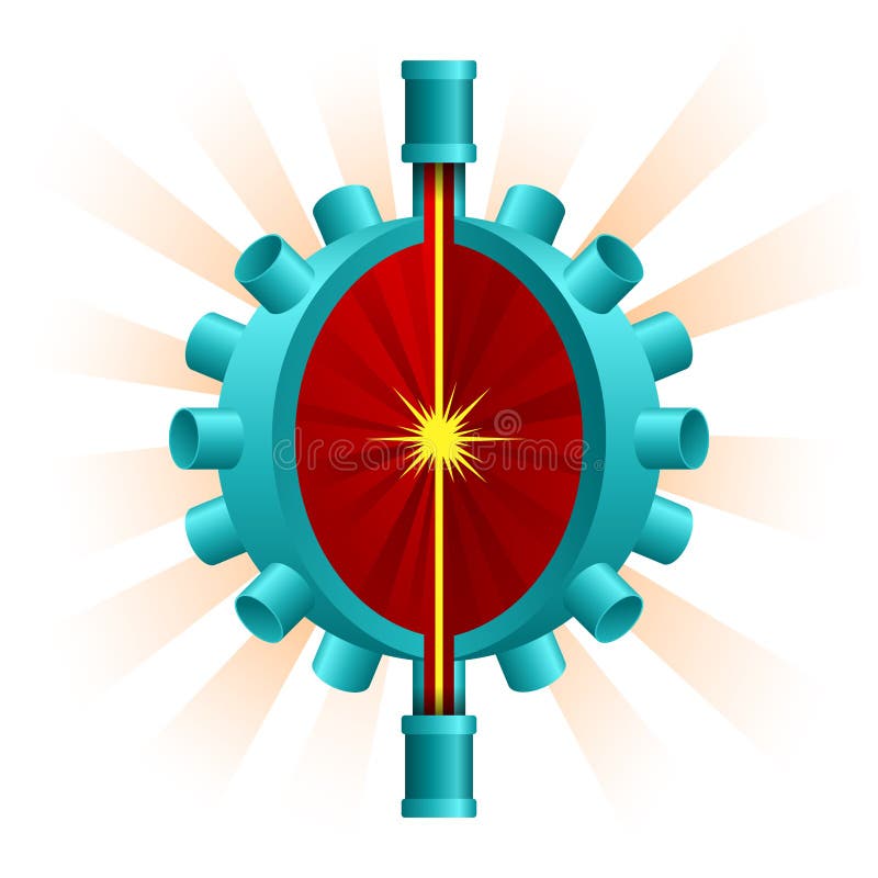 Laser-based Thermal Nuclear Reactor - 3D Icon Stock Vector ...