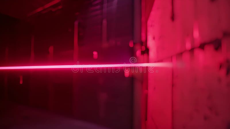A Laser Beam Carefully Pointed at a Wall Ensuring that it Will Be ...