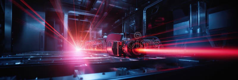 Laser Beam Conducting Scientific Testing Stock Illustration ...