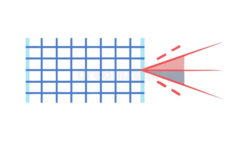 Laser Beam Detection Vector Icon for Precision and Sensing, Vector ...