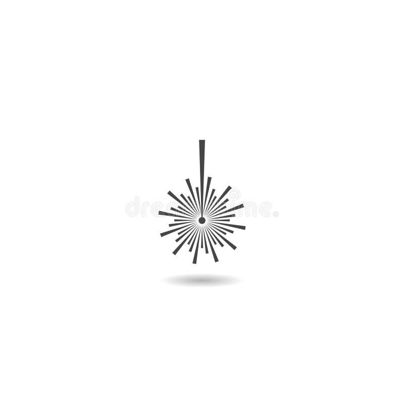 Laser Beam Flash Sparks Icon with Shadow Stock Vector - Illustration of ...