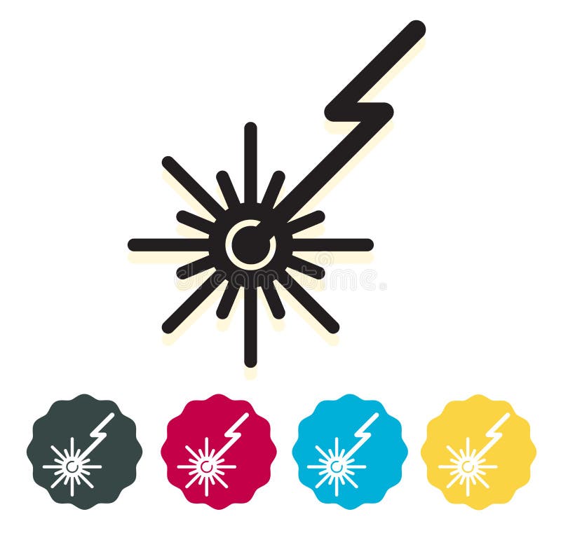 Laser Beam Icon stock illustration. Illustration of vector - 260828584
