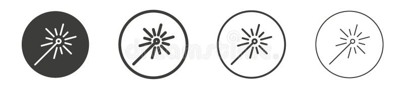 Laser Beam Icon Vector Set on White Background Stock Vector ...