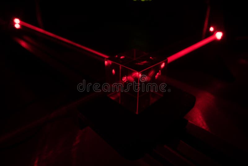 Laser Beam in Optical Laboratory Stock Image - Image of optical ...