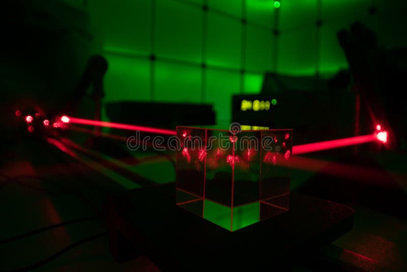 Laser Beam in Optical Laboratory Stock Photo - Image of science, study ...