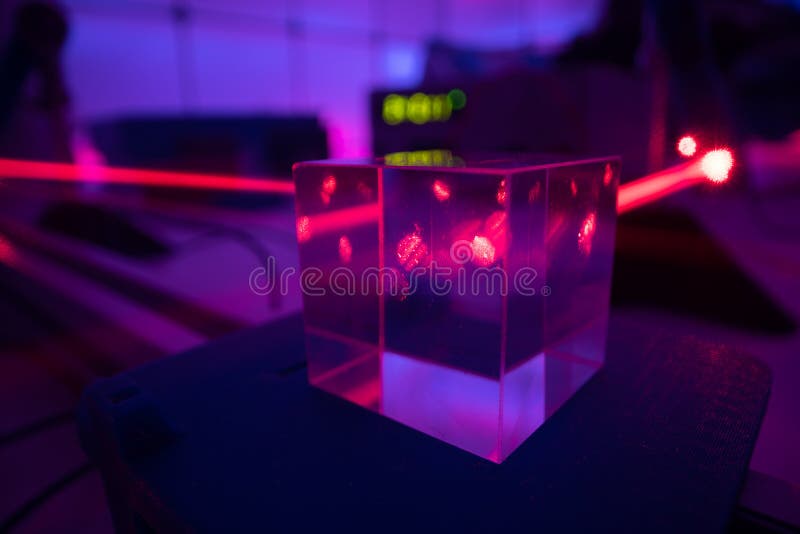 Laser Beam in Optical Laboratory Stock Photo - Image of collimator ...