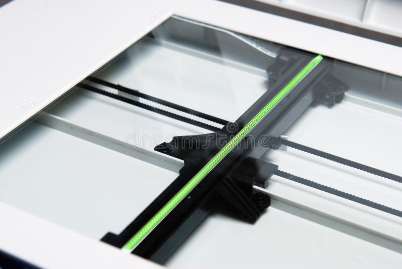 Laser Beam during the Scanning Stock Image - Image of printer ...