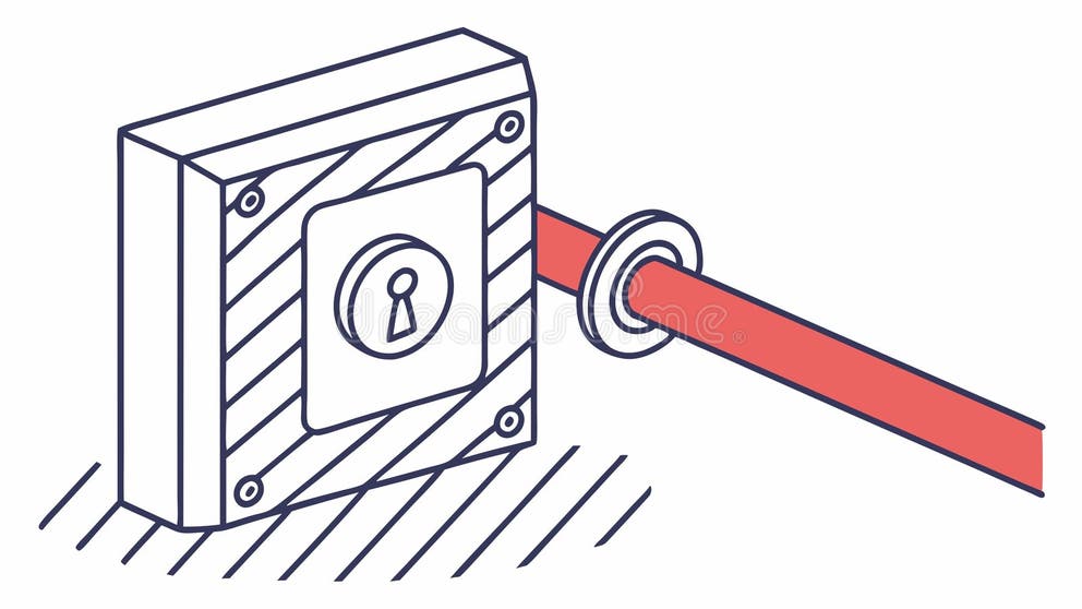 A Laser Beam Unlocking a Futuristic High-tech Security Lock Design ...