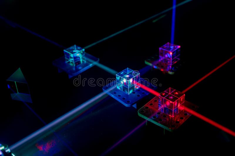Laser Beams in the Laboratory of Optical Physics Stock Photo - Image of ...