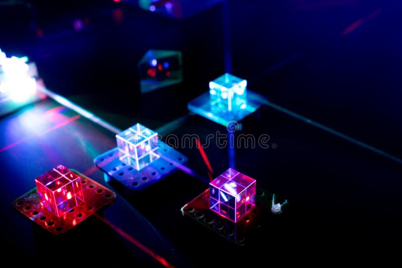 Laser Beams in the Laboratory of Optical Physics Stock Photo - Image of ...