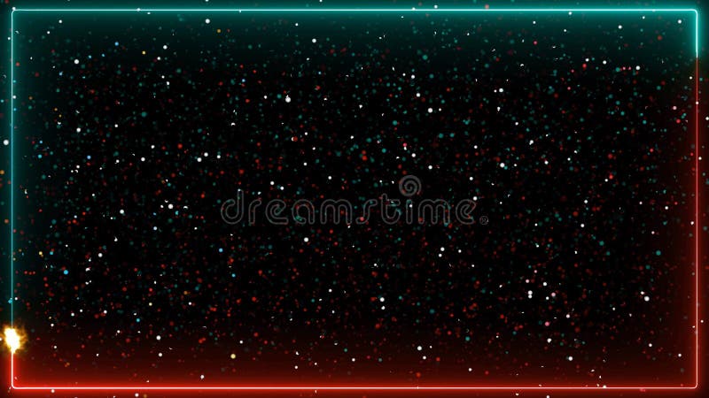 Laser Border Red Blue Glow Energy Light with Particles Ball Moving ...