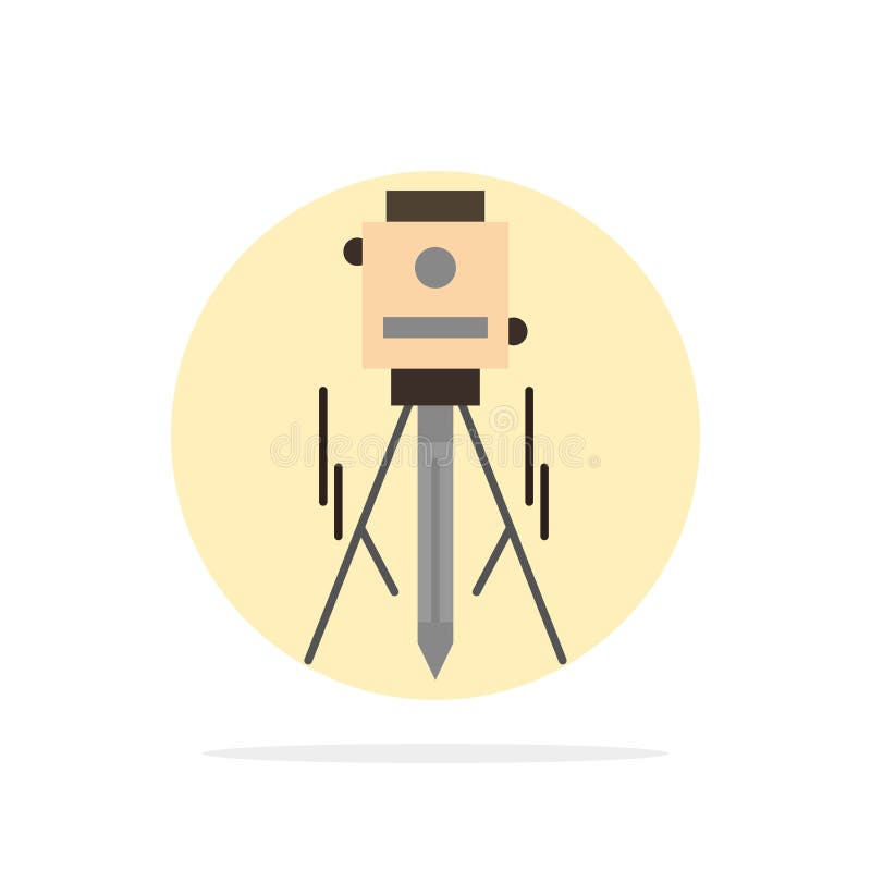 Laser, Building, Construction, Level, Tool Abstract Circle Background Flat Color Icon Stock ...