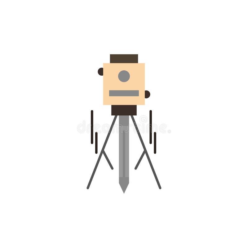 Laser, Building, Construction, Level, Tool Flat Color Icon. Vector Icon ...
