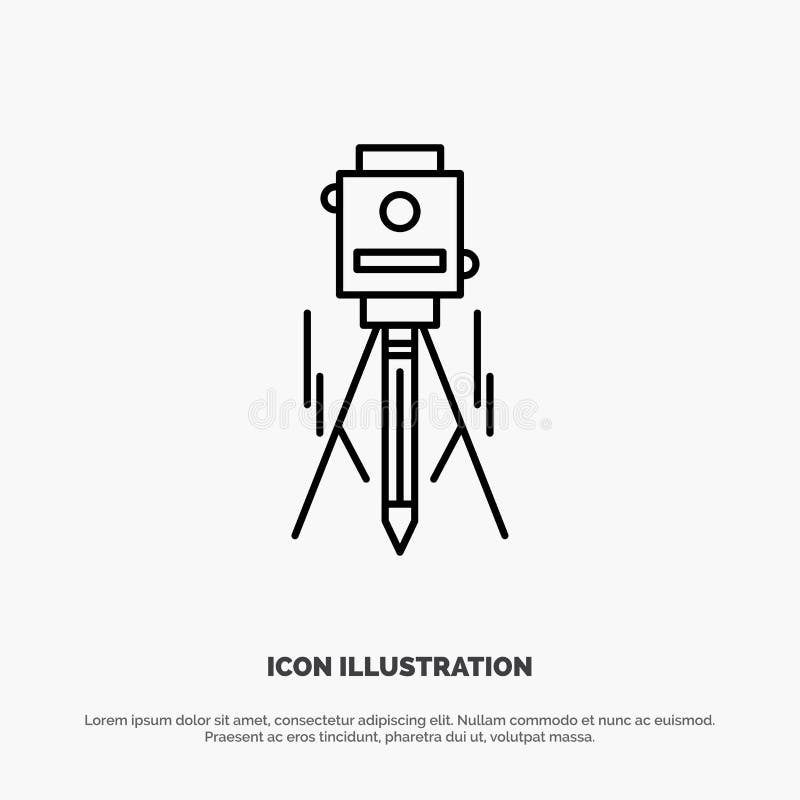 Laser, Building, Construction, Level, Tool Line Icon Vector Stock ...